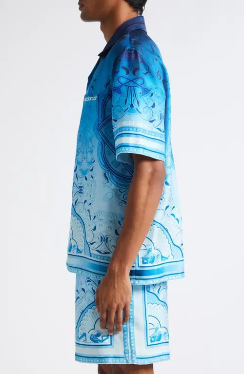 Casablanca Egyptian Rug Silk Camp Shirt - Silk Twill