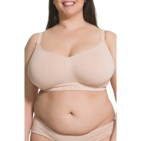 SUGAR CANDY BRA Sugar Candy Wireless Seamless Lounge Bra - Beige