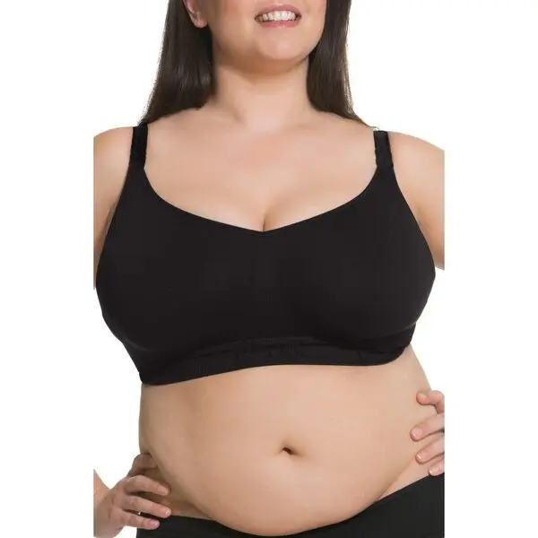 SUGAR CANDY BRA Sugar Candy Wireless Seamless Lounge Bra - Black