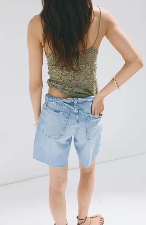 Mango Open Knit Button-up Camisole