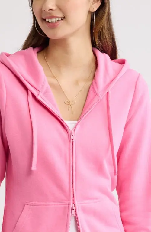 Bp. Slim Fit Zip Hoodie - Pink Aurora