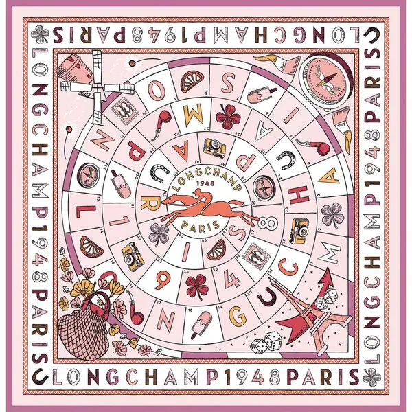 Longchamp Le Jeu De Cheval Silk Scarf - Ballet