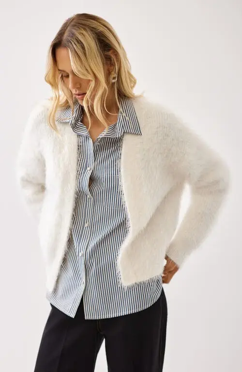 Karen Kane Open Front Fuzzy Knit Cardigan