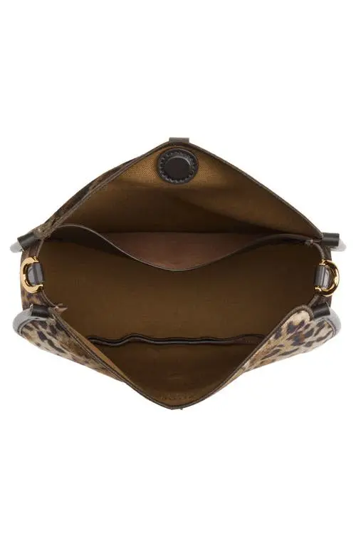 Etro Animal Print Velvet Shoulder Bag - Print On Beige Base