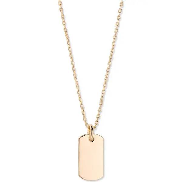 BROOK & YORK Lola Tag Pendant Necklace - Gold