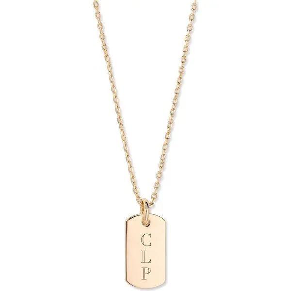 BROOK & YORK Lola Tag Pendant Necklace - Gold