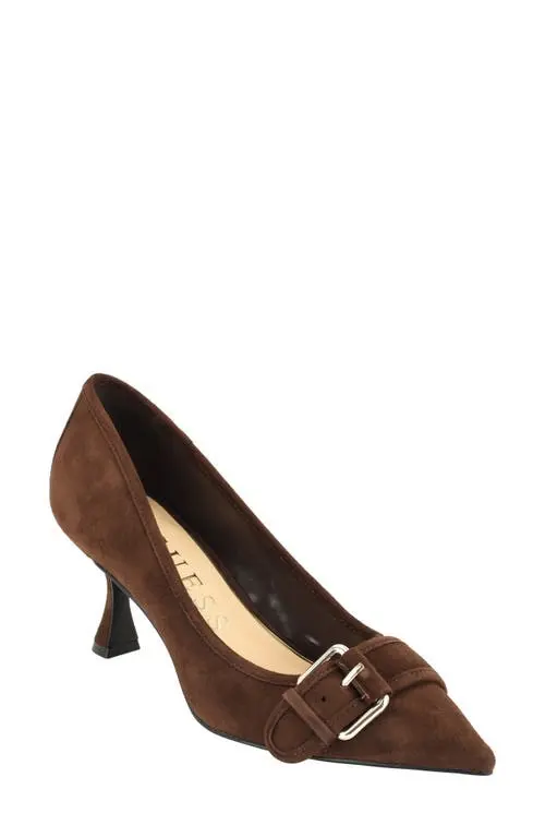 Guess Andey Pointed Toe Pump With Buckle Detail