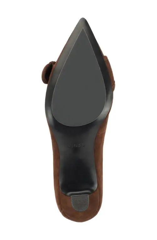 Guess Andey Pointed Toe Pump With Buckle Detail