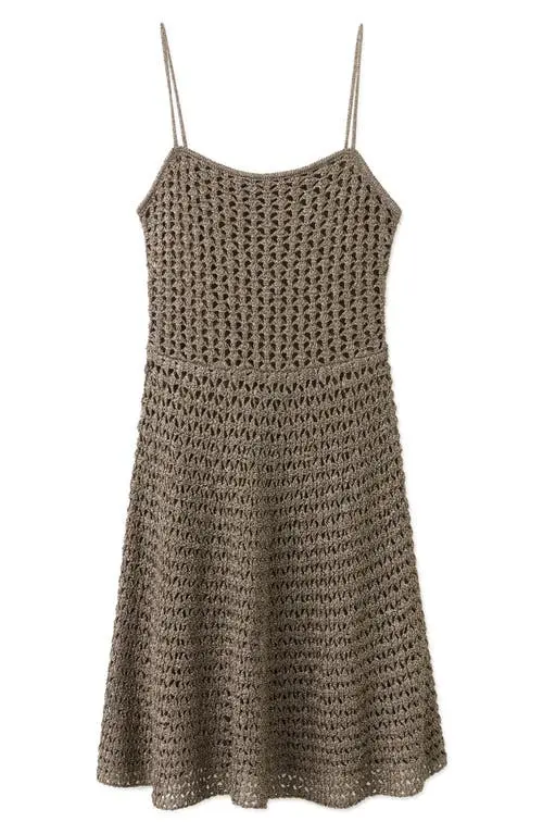 Mango Crocheted Lurex Dress
