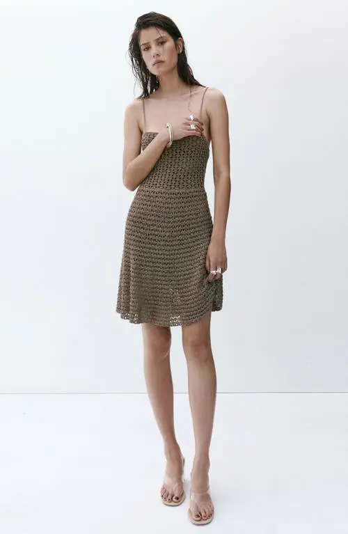 Mango Crocheted Lurex Dress