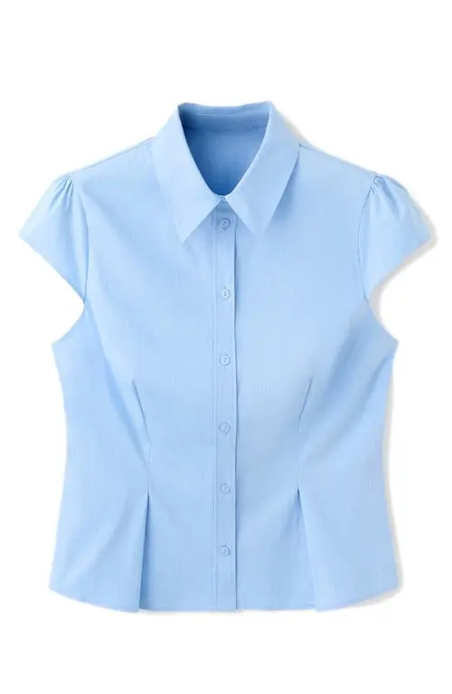 Mango Fitted Short Sleeve Button-up Shirt