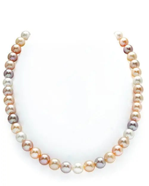 The Pearl Source Freshwater Pearl Necklace - Multicolor Pearls