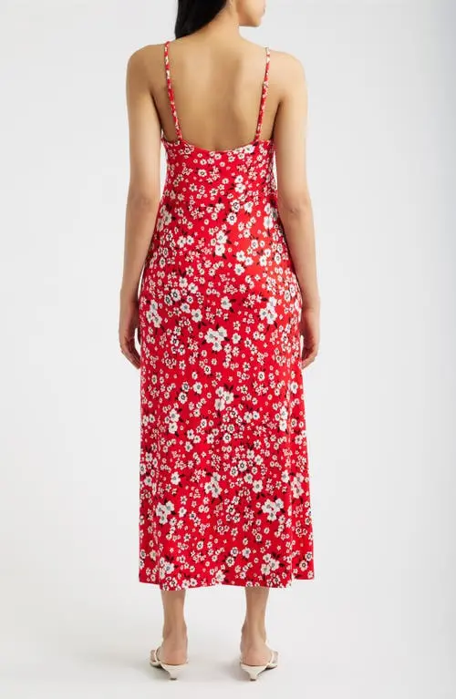 Loveappella Strappy Twist Floral Midi Dress