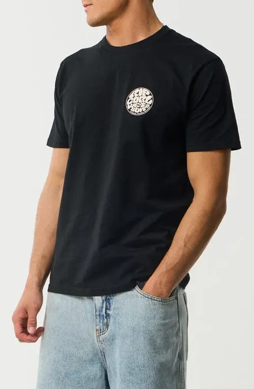 Rip Curl Wettie Icon Cotton Graphic T-shirt - Black