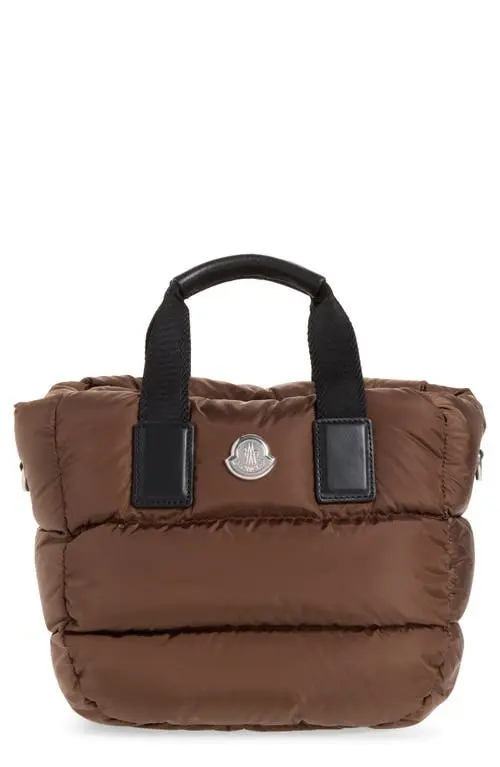 Moncler Micro Caradoc Puffer Crossbody Bag - Espresso Bean