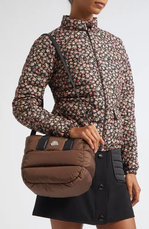 Moncler Micro Caradoc Puffer Crossbody Bag - Espresso Bean