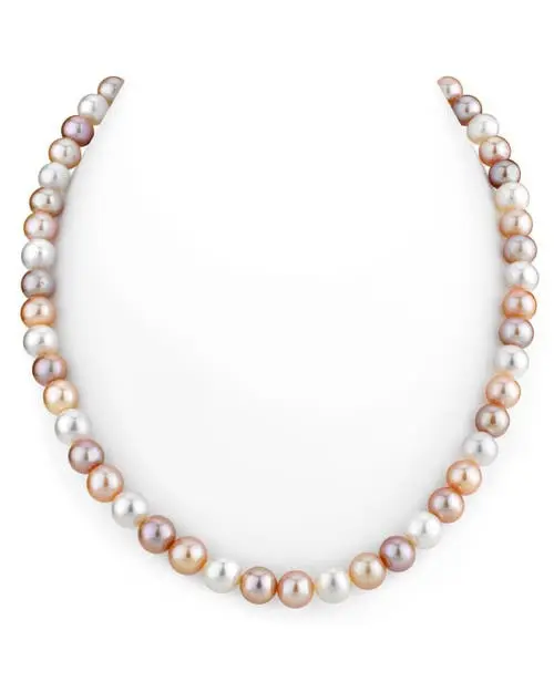 The Pearl Source Multicolor Freshwater Pearl Necklace - Multicolor Pearls