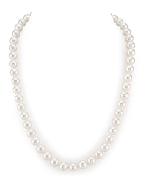 The Pearl Source 7.5-8.5mm Freshwater Pearl Necklace, Aaa Quality