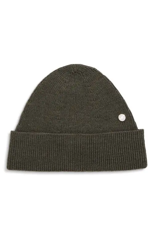 Acne Studios Krivi Coin Appliqué Merino Wool Blend Beanie - Cedar Green