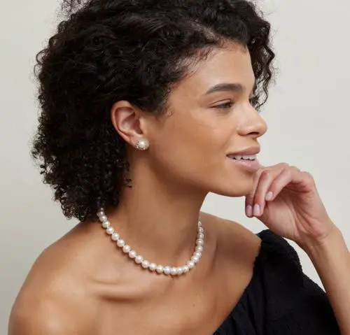 The Pearl Source 8.5-9.5mm Freshwater Pearl Necklace With Sterling Silver Clasp