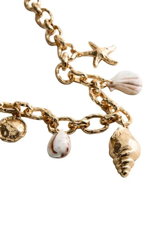 Mango Sea Shell Charm Necklace