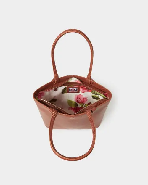 OSPREY LONDON Collier Leather Tote Bag - Tan