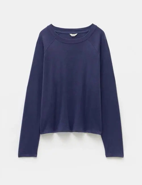 HUSH Matilda Raglan Top - Dark Navy