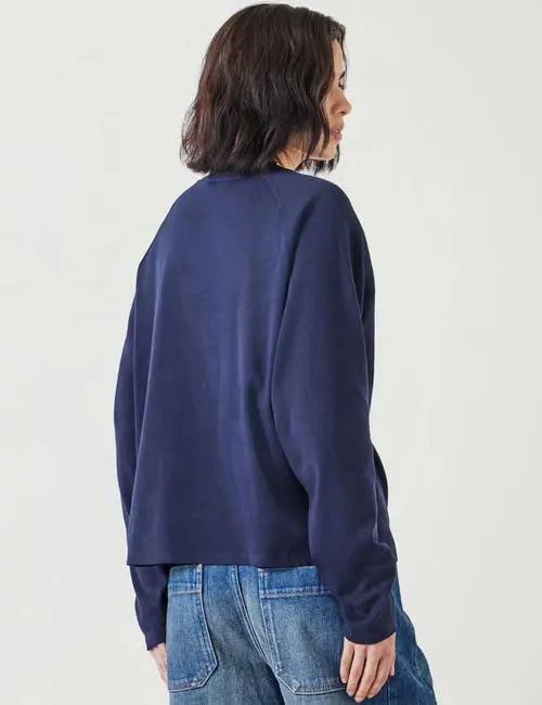 HUSH Matilda Raglan Top - Dark Navy