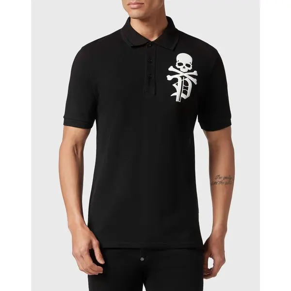 Philipp Plein Polo Shirt Skull&bones - Black