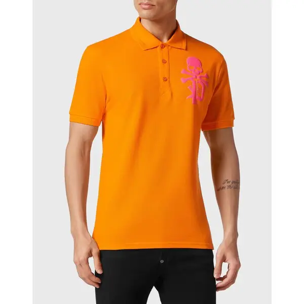 Philipp Plein Polo Shirt Skull&bones - Orange