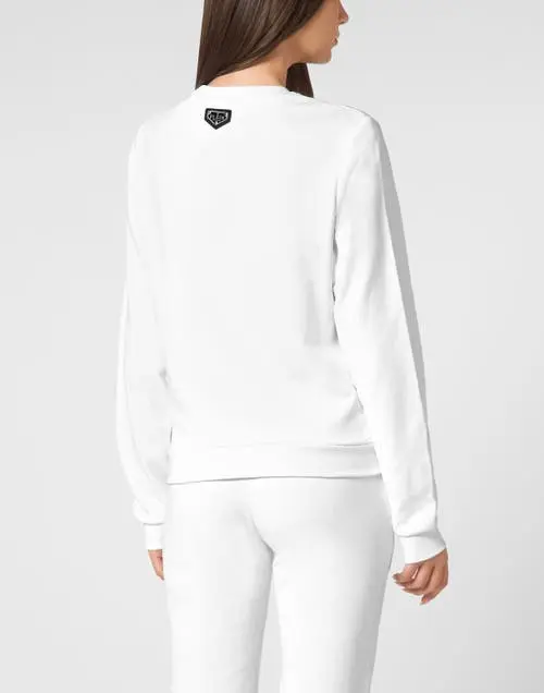 Philipp Plein Crewneck Sweatshirt With Printed Branding