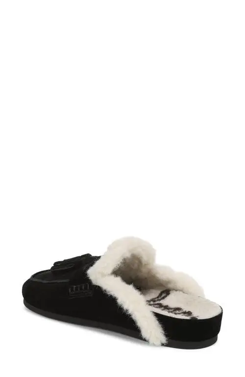 Sam Edelman Astrid Genuine Shearling Lined Mule - Black