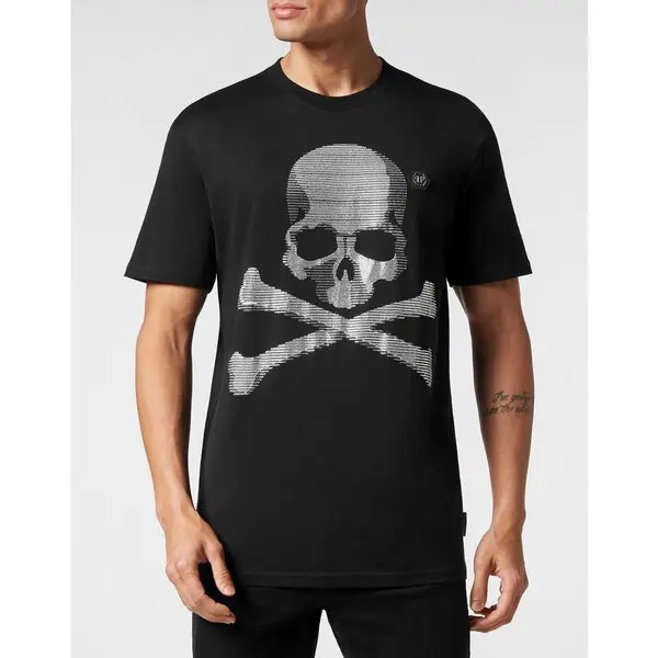 Philipp Plein T-shirt Round Neck Ss Skull&amp;bones - Black
