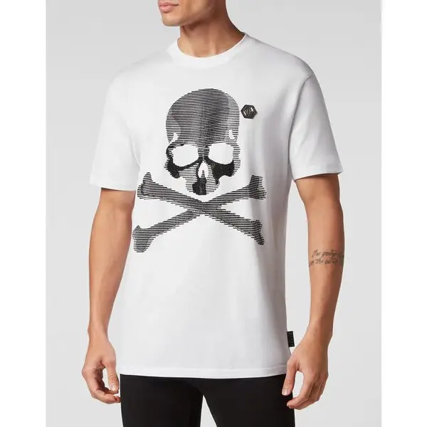 Philipp Plein T-shirt Round Neck Skull&bones - White