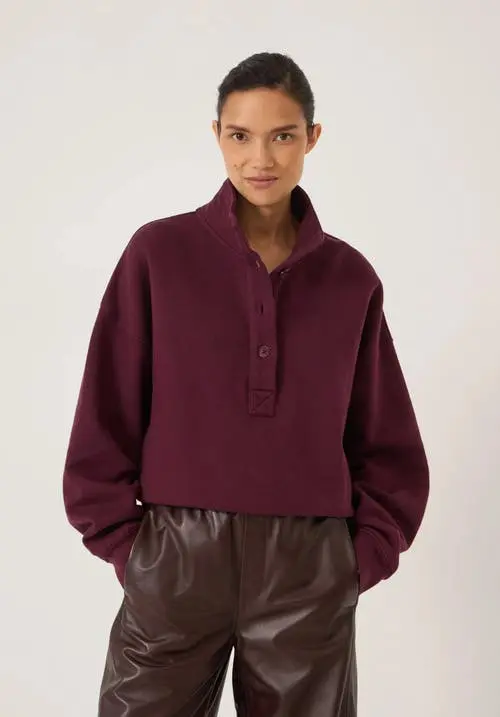 HUSH Hendrix Half Placket Sweatshirt