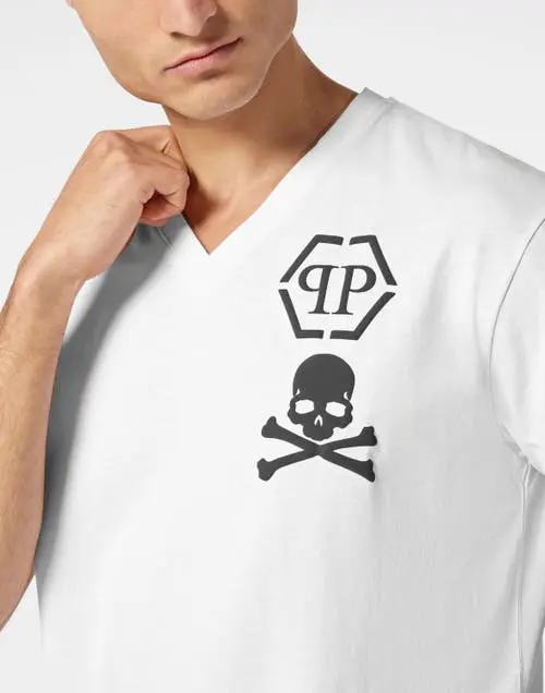 Philipp Plein T-shirt V-neck Skull