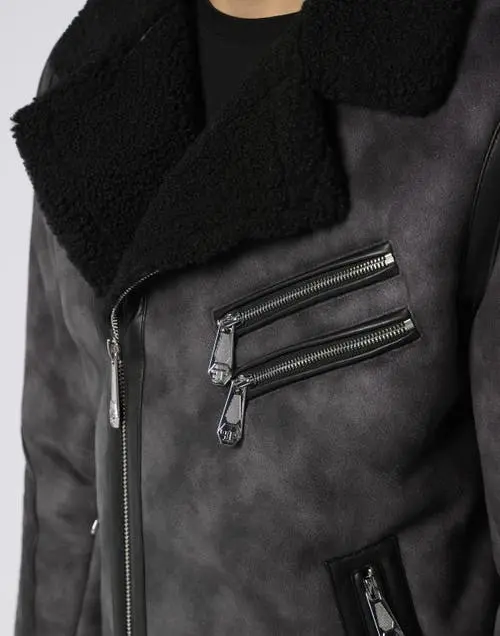 Philipp Plein Eco Shearling Jacket - Black