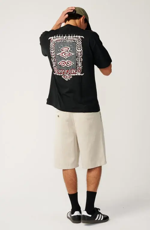 Rip Curl Disorder Yard Cotton Graphic T-shirt - Black