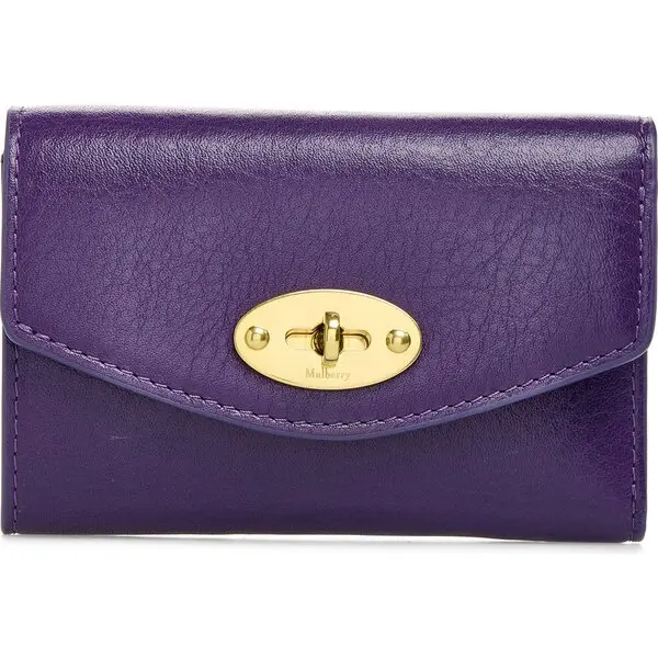 Mulberry Darley Folded Leather Wallet - Amethyst