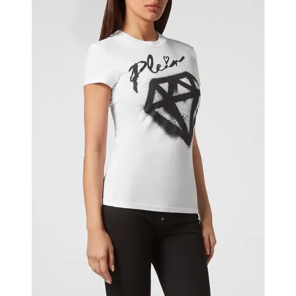 Philipp Plein Cotton Jersey T-shirt With Spray Print