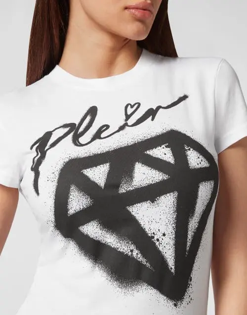 Philipp Plein Cotton Jersey T-shirt With Spray Print