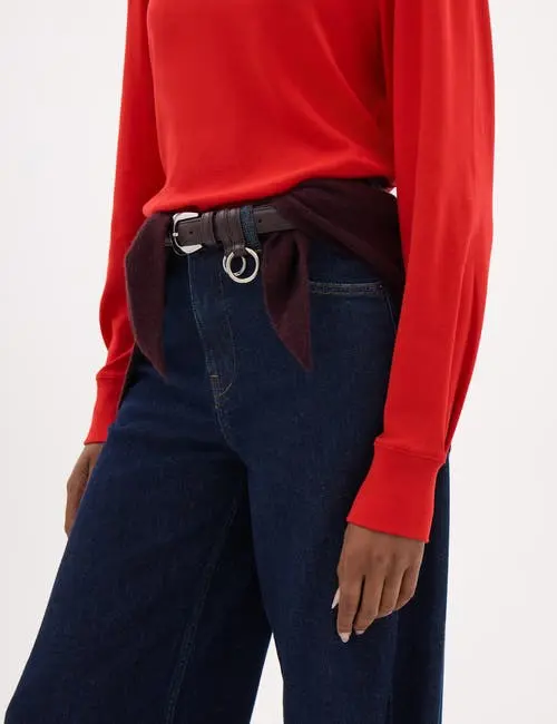 HUSH Emily Puff Sleeve Relaxed Top - True Red