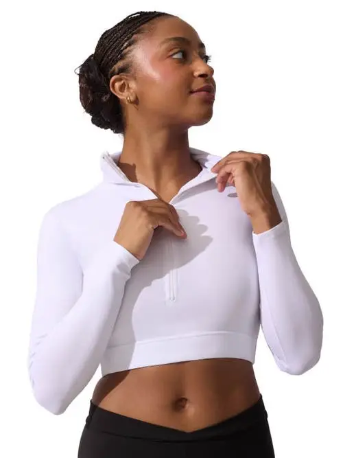 CAPEZIO Turtleneck Long Sleeve Top - White