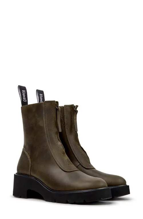 Camper Milah Lug Platform Boot - Dark Green