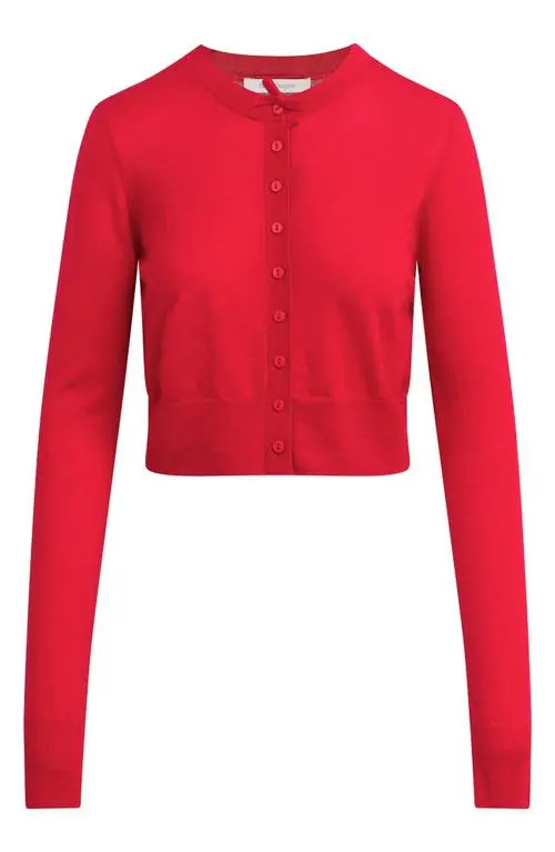 FAVORITE DAUGHTER The Curtsey Wool Cardigan - Crimson