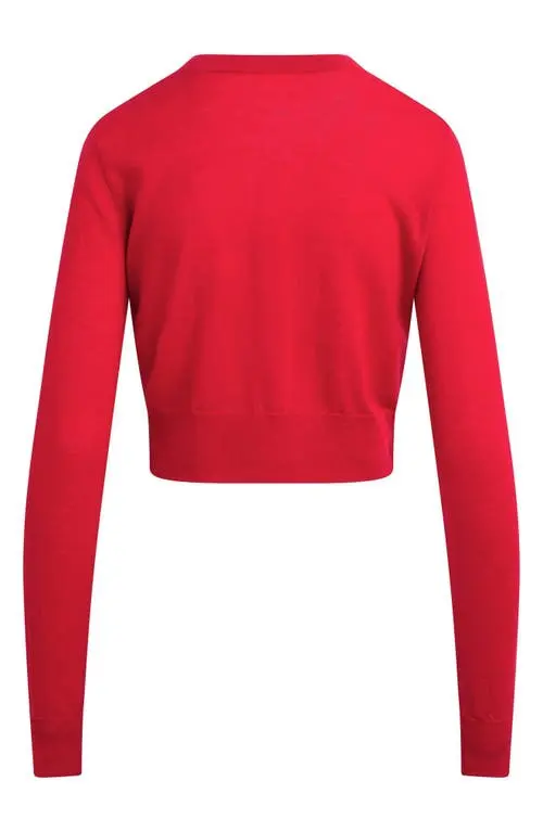 FAVORITE DAUGHTER The Curtsey Wool Cardigan - Crimson