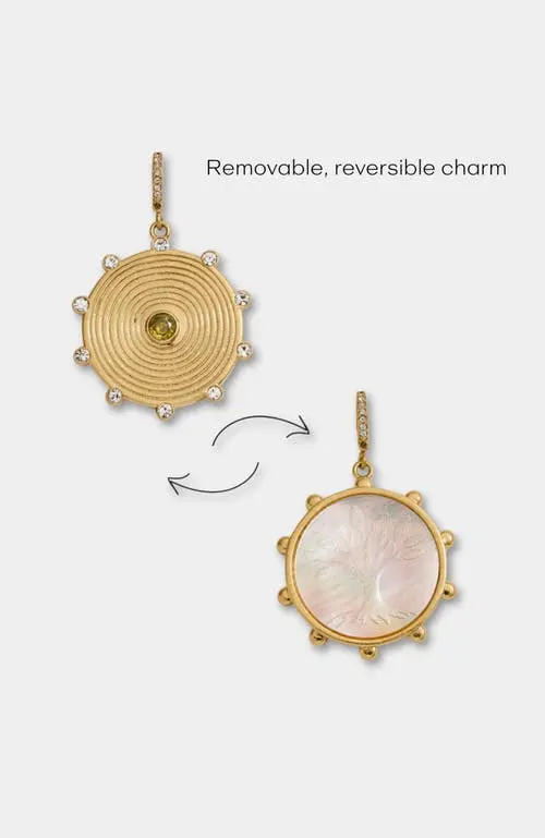 Stella & Dot Rooted In Love Convertible Necklace With Mother Of Pearl Pendant