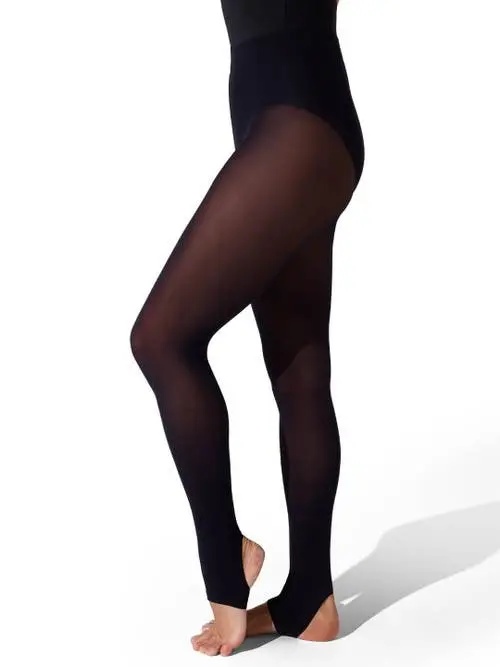 CAPEZIO Ultra Soft Stirrup Tights - Black