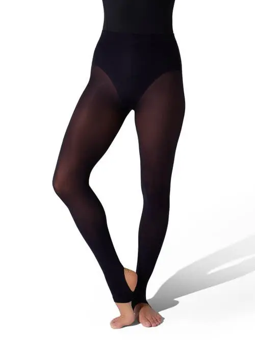 CAPEZIO Ultra Soft Stirrup Tights - Black