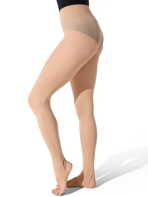 CAPEZIO Ultra Soft Stirrup Tights - Dark Beige